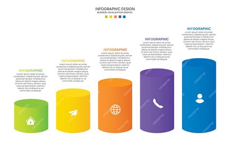 Premium Vector Steps Business Data Visualization Timeline Process