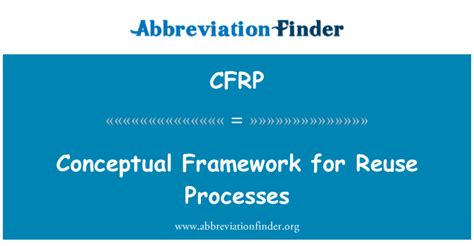 CFRP Stands For Conceptual Framework For Reuse Processes Abbreviation Finder