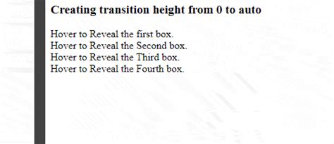 How To Transition Height From 0 To Auto Using Css Geeksforgeeks