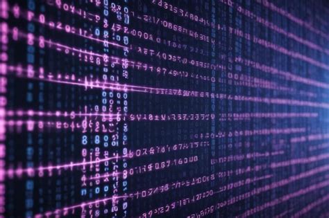 Binary Computer Matrix Code Data Stream Abstract Background Premium Photo