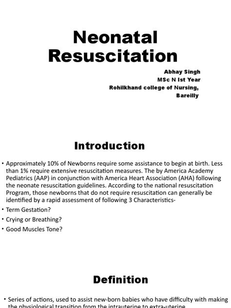Neonatal Resuscitation Updated Pdf