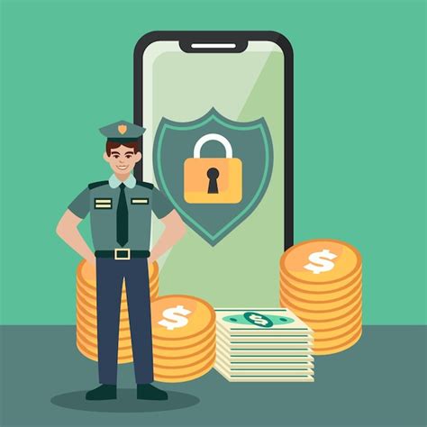 Premium Vector Security Guard Protect Digital Bank Money