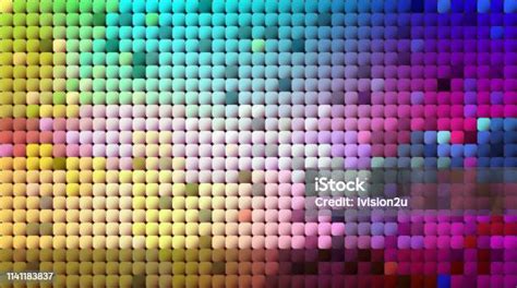 벡터 추상 픽셀 또는 기하학적 패턴 배경입니다 색상 파란색 그라데이션 배경 흐리게 사각형의 그림 0명에 대한 스톡 벡터 아트 및