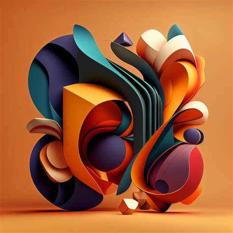 Premium Photo Bold Abstract Shapes