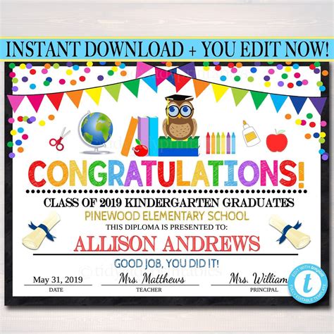 Free Printable Kindergarten Graduation Certificates Printable And