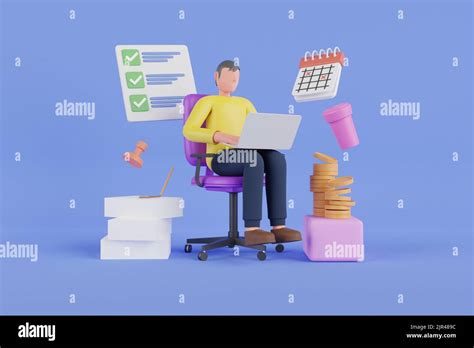 3d Deadline And Multitask Concept Productive Master Productivity And Project Management Skill