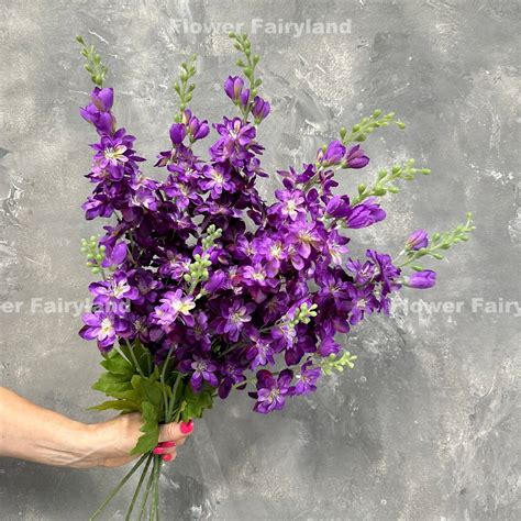 34 faux delphinium high quality artificial flower diy