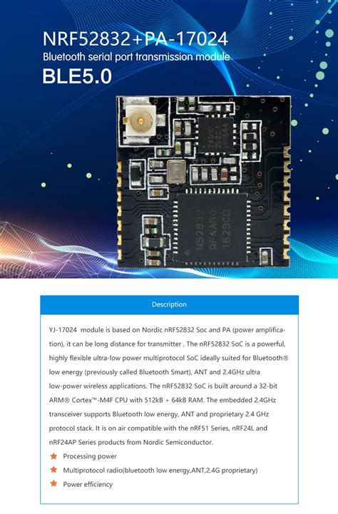 Nrf Ble Module With Ipx Antenna Long Range Rf Module For Remote Control Toys Nrf Ble