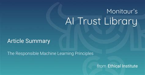 The Responsible Machine Learning Principles