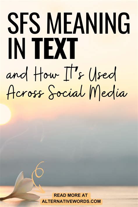 SFS Meaning In Text And How It S Used Across Social Media