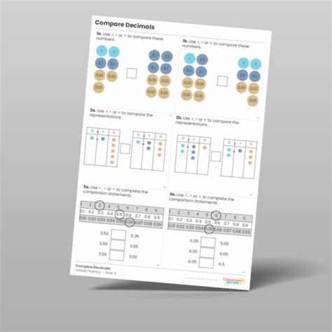 Y Compare Decimals Varied Fluency Resource Classroom Secrets