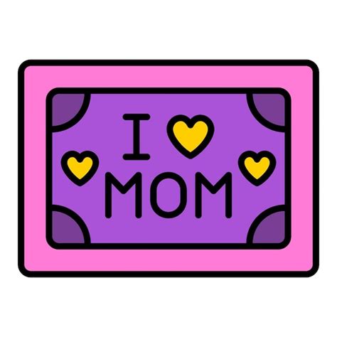Premium Vector I Love Mom Icon
