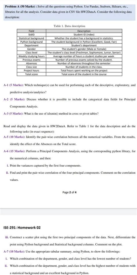 Solved Problem A Marks Solve All The Questions Using Chegg