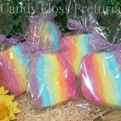 14 X Rainbow Cotton Candy Slices Edible Glitter And Candy Floss South