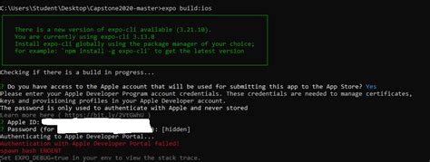 Javascript I Having Trouble Building Expo App For Ios Why Cant I