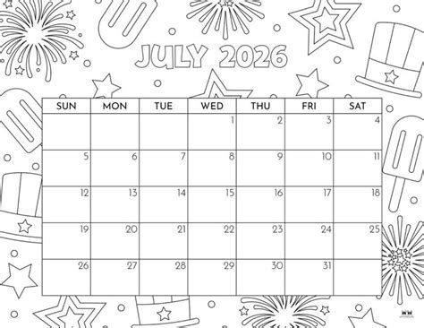 July 2026 Calendars 150 Free Printables Printabulls Monthly 2023