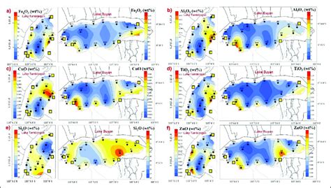 Minimum Curvature Spatial Distribution Of Selected Trace Metal Oxides