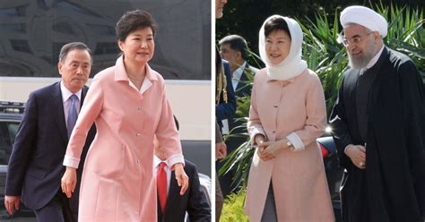 [포토 사오정] 여소야대 국회간 박 대통령 분홍자켓 입은 이유는