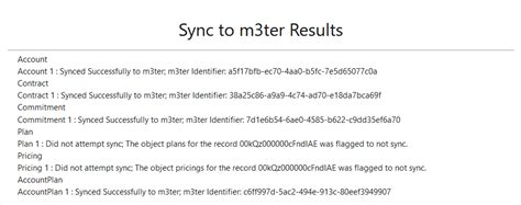 testing sync setup from salesforce to m3ter m3ter documentation