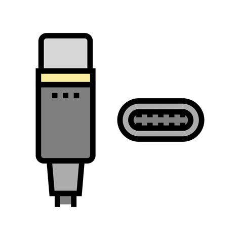 Usb Type C Color Icon Vector Illustration 21245566 Vector Art At Vecteezy