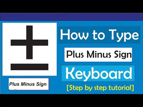Plus And Minus Signs
