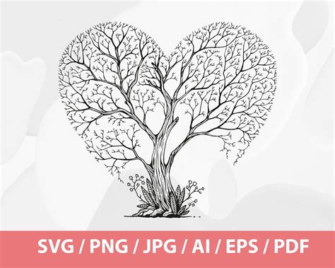 Tree Of Life SVG Tree Of Life Clipart Family Reunion Heart Etsy Tree Silhouette Clip Art