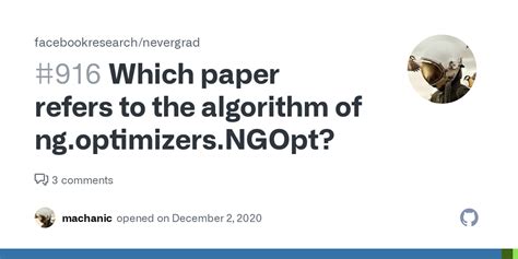 Which Paper Refers To The Algorithm Of Ng Optimizers Ngopt · Issue 916 · Facebookresearch