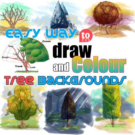 How To Draw A Tree Colour