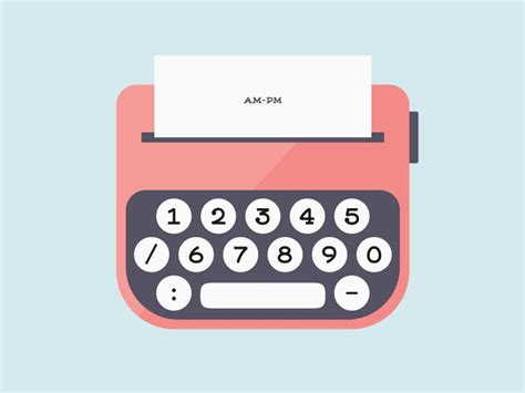 Typewriter Type Illustration Whimsical Illustration Kawaii Illustration