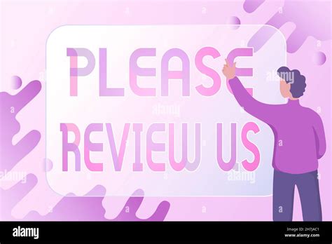 Handwriting Text Please Review Us Word Written On Situation Or System Is Formal Examination By