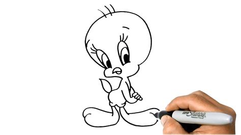 How To Draw Baby Tweety Bird Step By Step