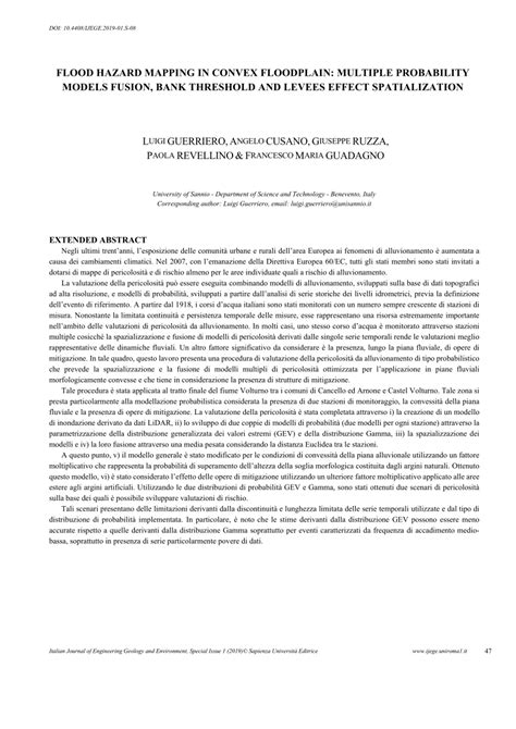 PDF FLOOD HAZARD MAPPING IN CONVEX FLOODPLAIN MULTIPLE PROBABILITY MODELS FUSION BANK