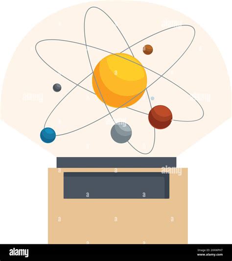 Model Of The Solar System With Planets Rotating Around The Sun On