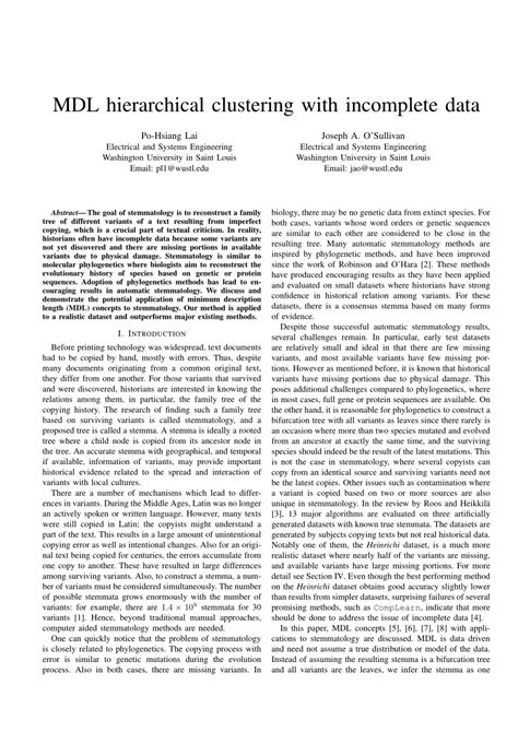 pdf mdl hierarchical clustering with incomplete data