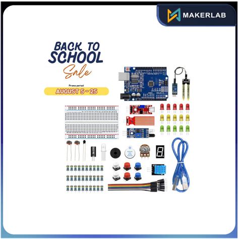 Makerlab Basic Starter Kit For Uno R With Tutorial Code Compatible With Arduino Set C Lazada PH