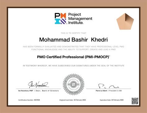 Alhamdulellah… Upgraded My Pmo Project Management Office Certified Practitioner Credential To