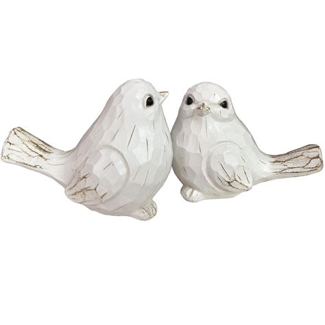 Ophelia And Co Set Of 2 White Bird Decor For Home Decor Farmhouse Bird
