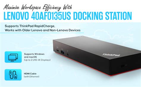Koncept 40af0135us For Lenovo Replacement Docking Station Dual