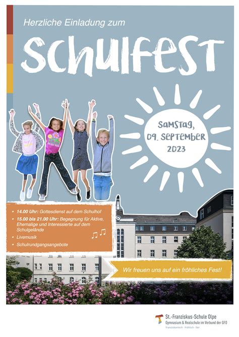 St Franziskus Schule Gymnasium And Realschule Im Gfo Verbund Wir Feiern Schulfest
