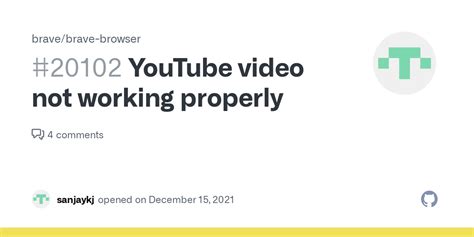Youtube Video Not Working Properly · Issue 20102 · Bravebrave Browser · Github