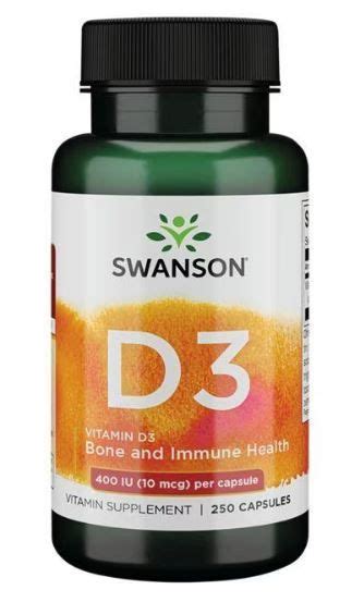 Swanson Premium - Vitamin D3 400 IU 250 Kapseln
