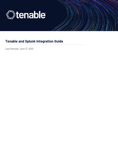 Tenable And Splunk Integration Guide Pdf Port Computer Networking