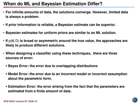 Ppt Lecture 07 Maximum Likelihood And Bayesian Estimation Powerpoint Presentation Id 2510163