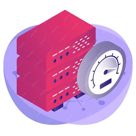Premium Vector Server Performance Measurement Isometric Concept Peak