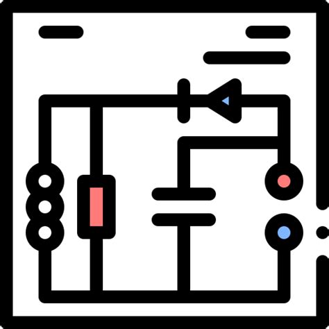 Circuit Detailed Rounded Lineal Color Icon