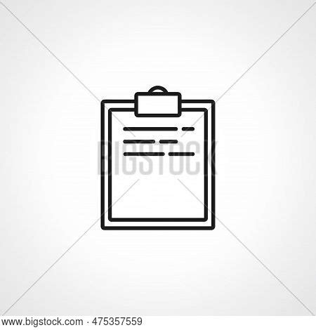 Clipboard Outline Vector Photo Free Trial Bigstock