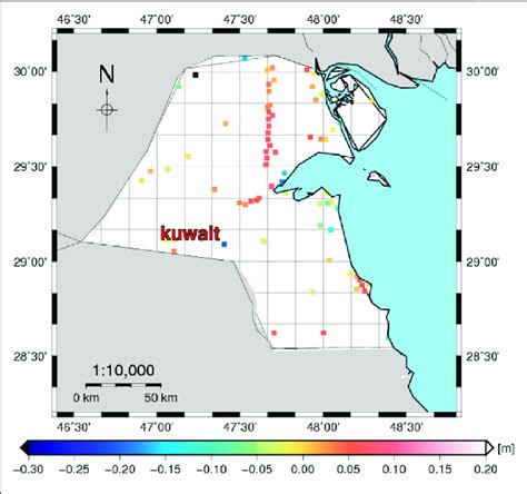 The Differences Between The Geoid Model And Gps Leveling After Download Scientific Diagram