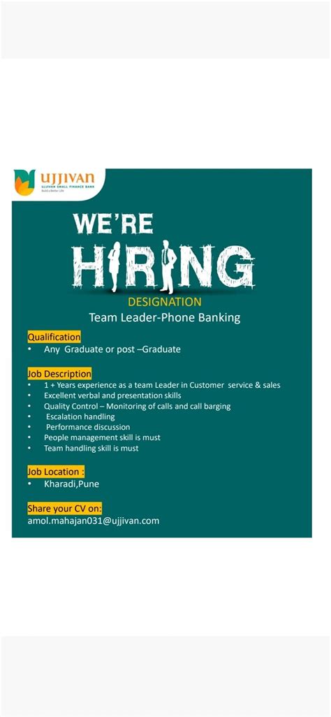 Shivani Dongare On Linkedin Hiring Alert ‼️ Dear Connections Hiring For Team Leader Strong