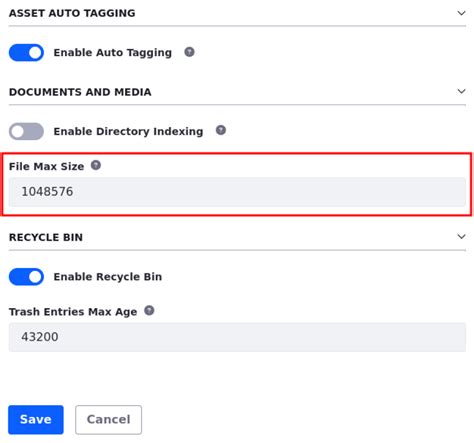 Limiting File Size Liferay Official Documentation Liferay Learn