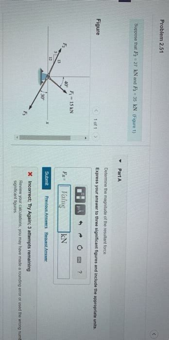 Solved Problem 2 51 Suppose That F 27 Kn And Fs 35 Kn